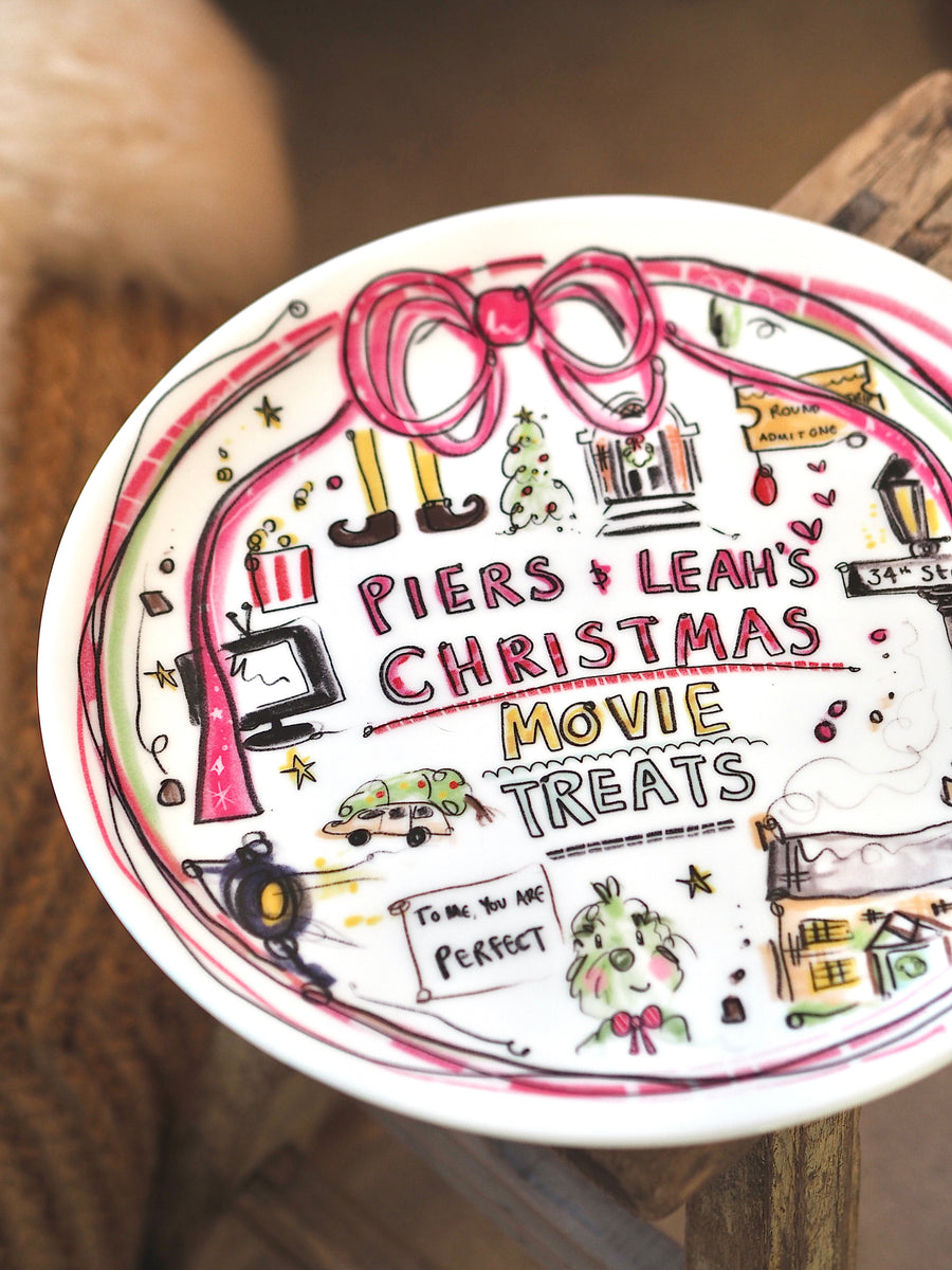 Personalised XL Luxury Christmas Movies Snack Plate – From: Made by Leah