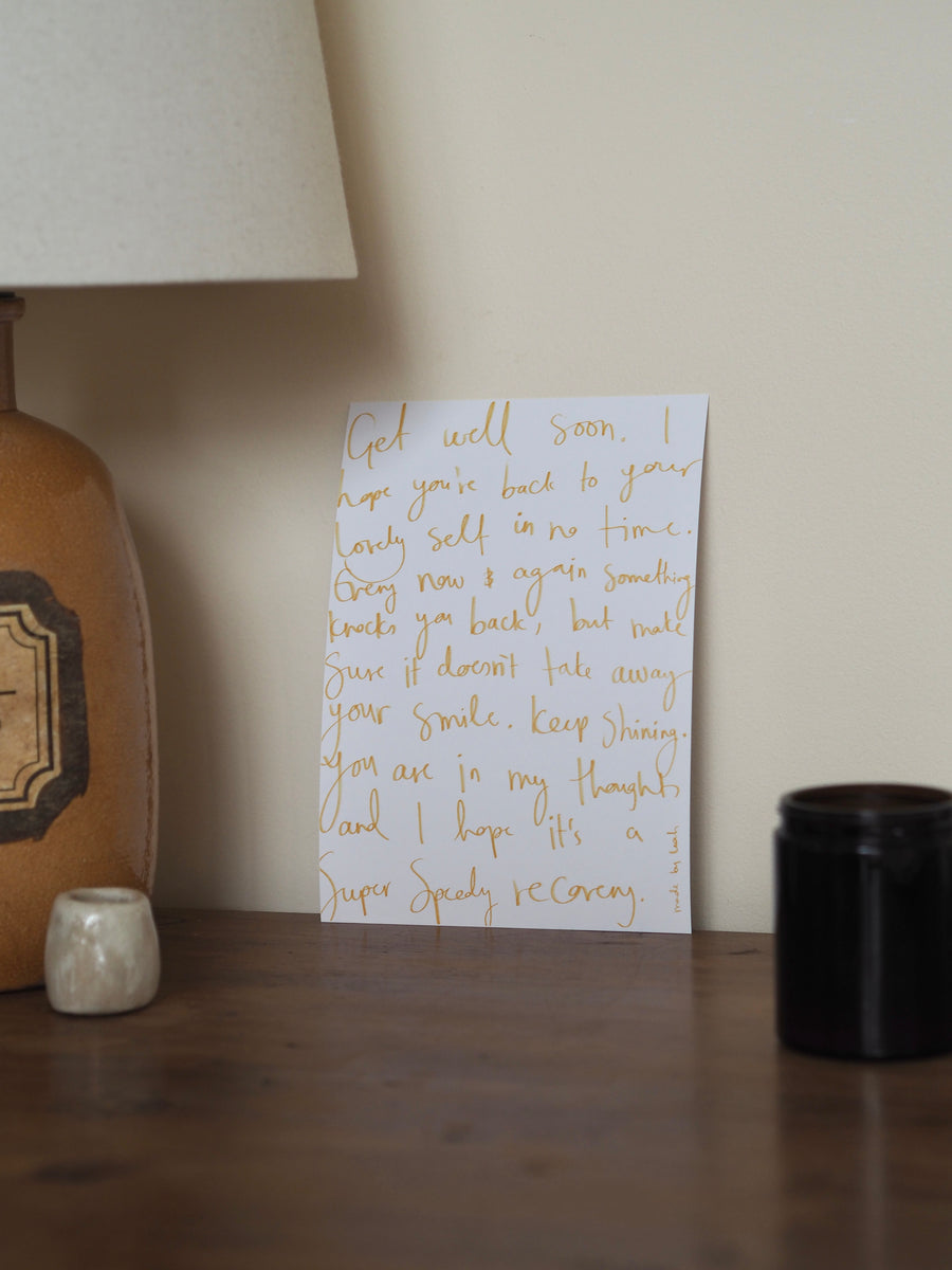‘Get Well Soon’ – From: Made by Leah